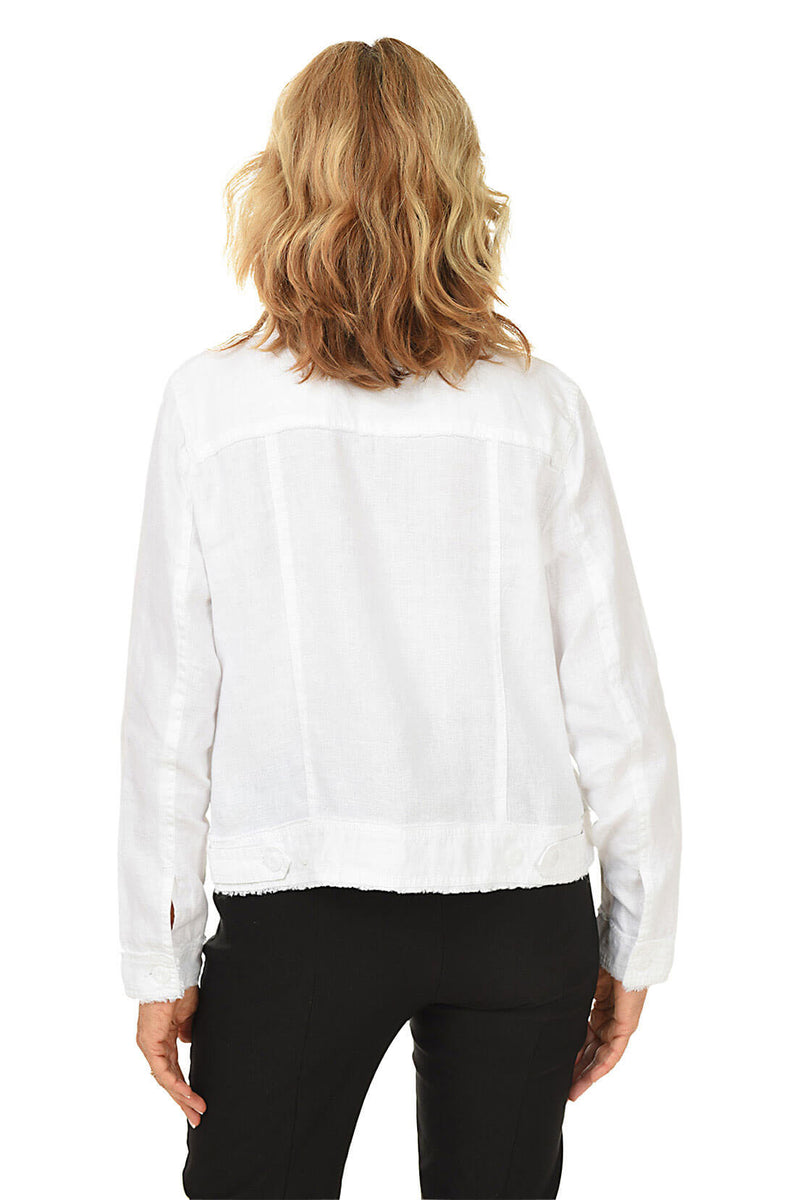 Women's 100% Linen Button Front Jacket | Travel-Friendly Resort Wear
